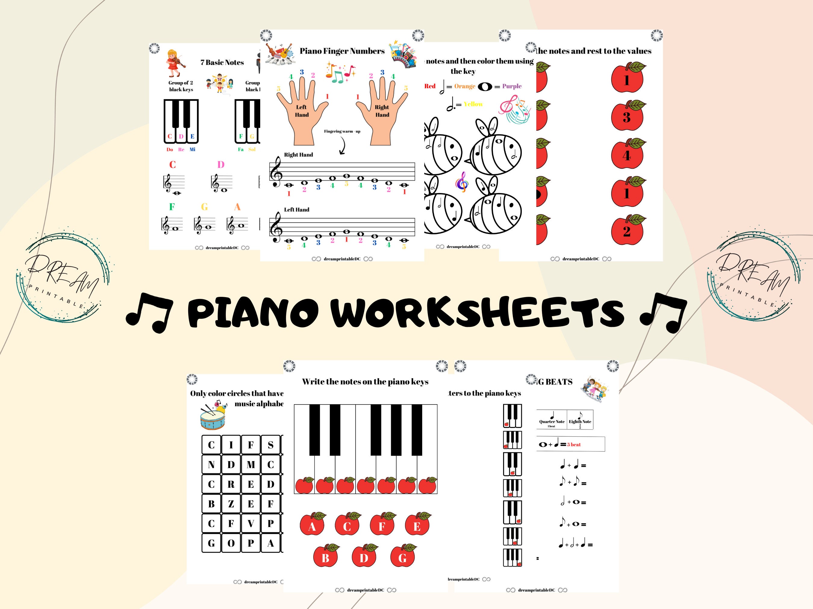 Piano Worksheets, Music Worksheets, Piano, Printable Music Worksheets ...