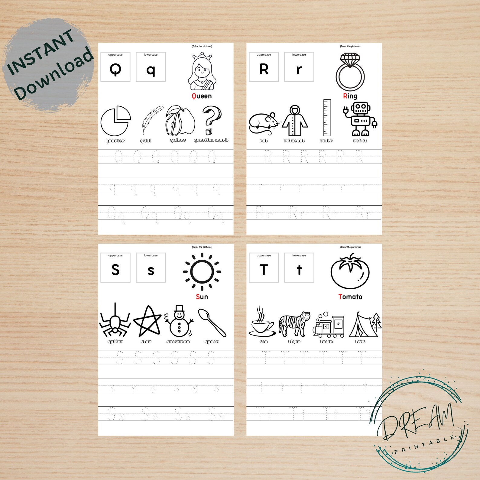 Alphabet Worksheets, Upper and Lowercase, Alphabet Printable Worksheets ...