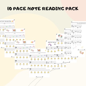 Music Worksheets, Note Reading, Music Printable, Piano Lesson, Music ...