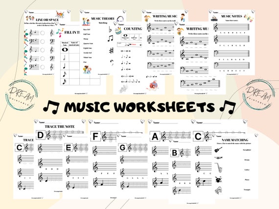 Printable Music Notes Worksheets