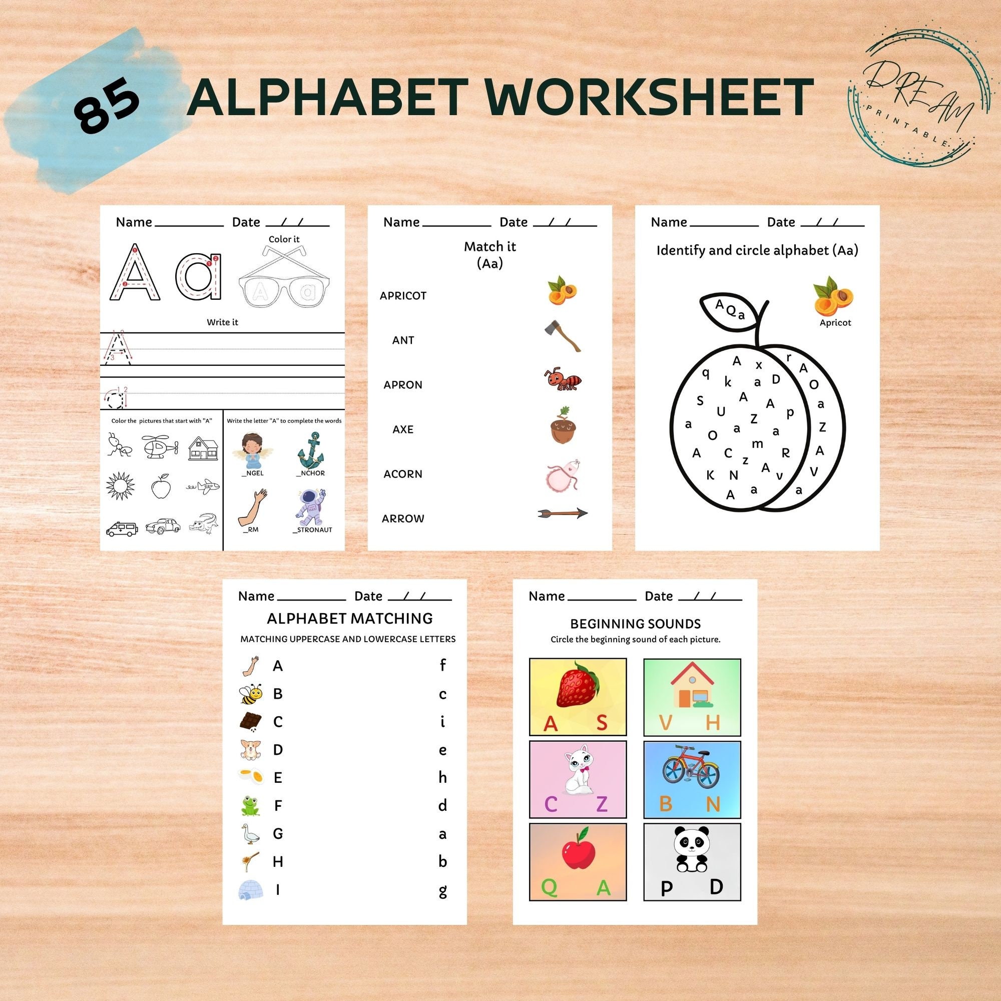 Preschool Learning Binder, Learning Worksheets, Alphabet Worksheets ...