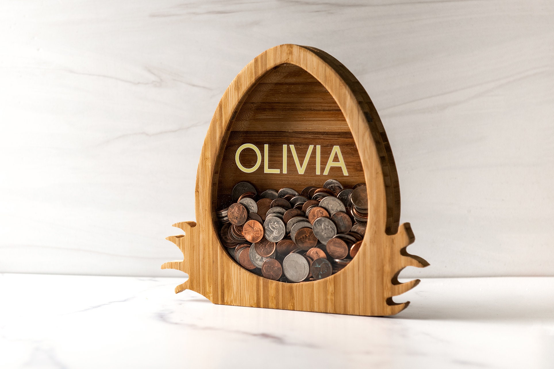 Personalized Nest Egg Coin Bank 10 Font, 5 Colors, and 4 Designs ...