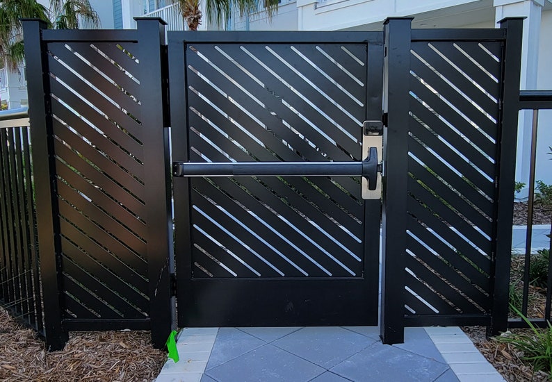 Custom Aluminum Pool Gate With Laser Cut Design - Etsy
