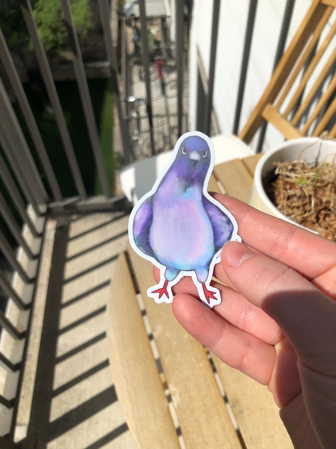 Sparkly Pigeon Dye Cut Vinyl Sticker - Etsy