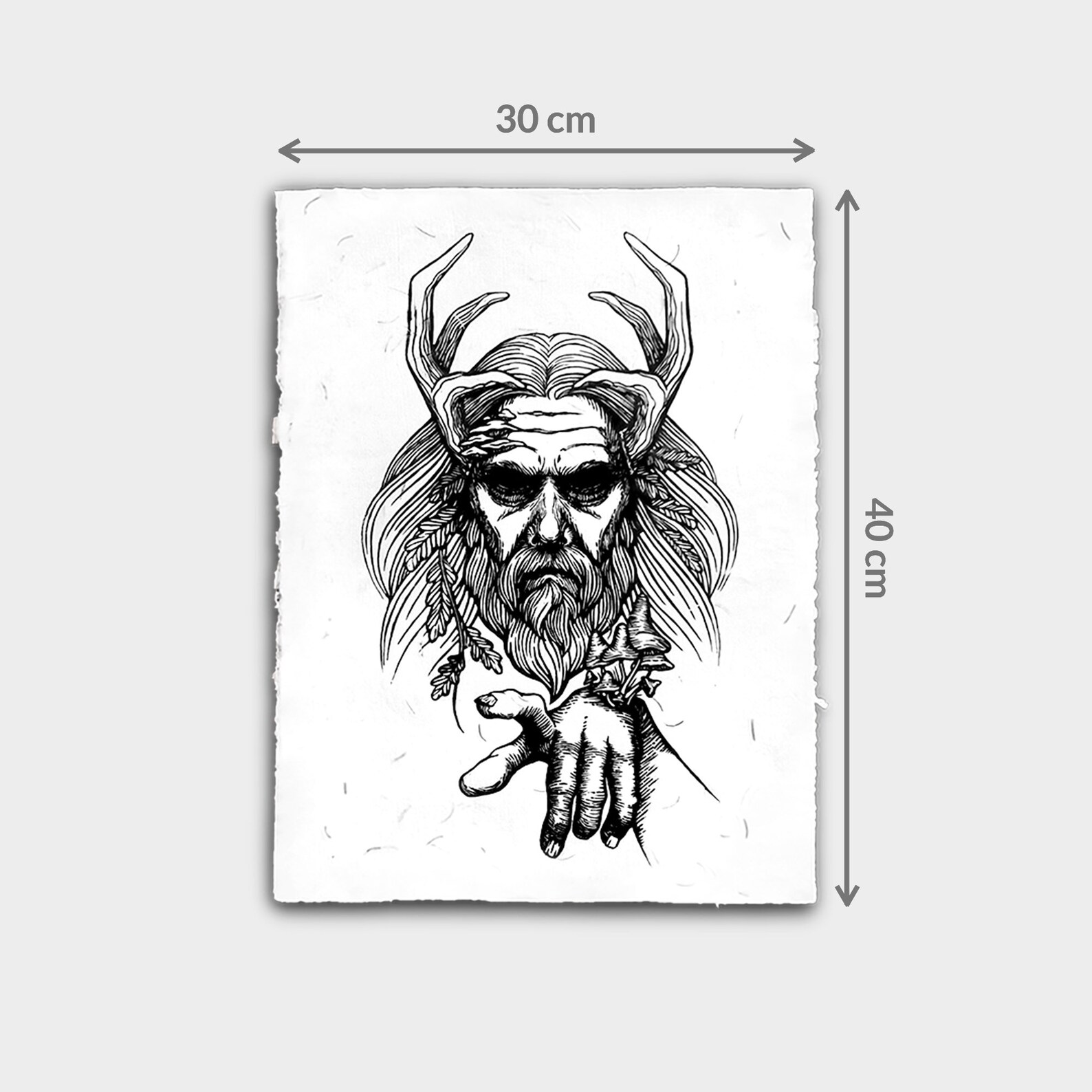 Linocut leshen Slavic Illustration for Mythology - Etsy