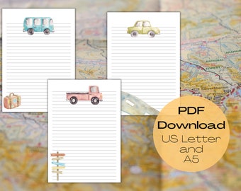 Note Paper Printable Note Paper Digital Note Paper (Instant Download ...