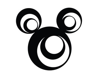 Swirl Mickey Svg - Etsy