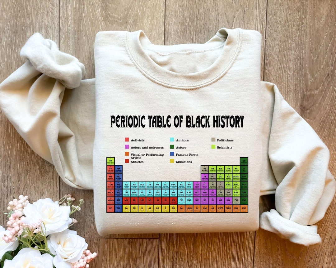 Periodic Table of Black History Sweatshirt, Black History Month Shirt ...