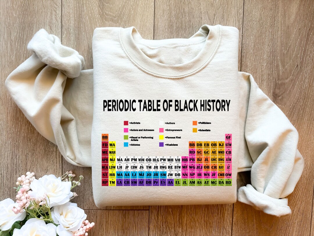 Periodic Table of Black History Sweatshirt, Black History Month Shirt ...