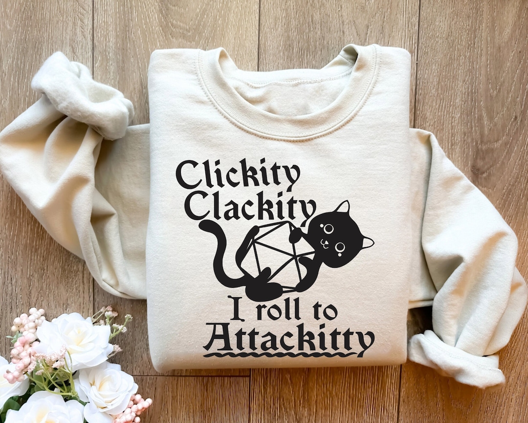 Retro Clickity Clackity Shirt, Game Dice Attackitty Shirt, Dungeon ...