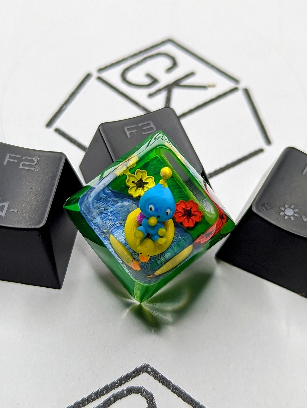 Chao Sonic Adventures | Cherry MX Glossy | Artisan Keycap | Fits Most ...
