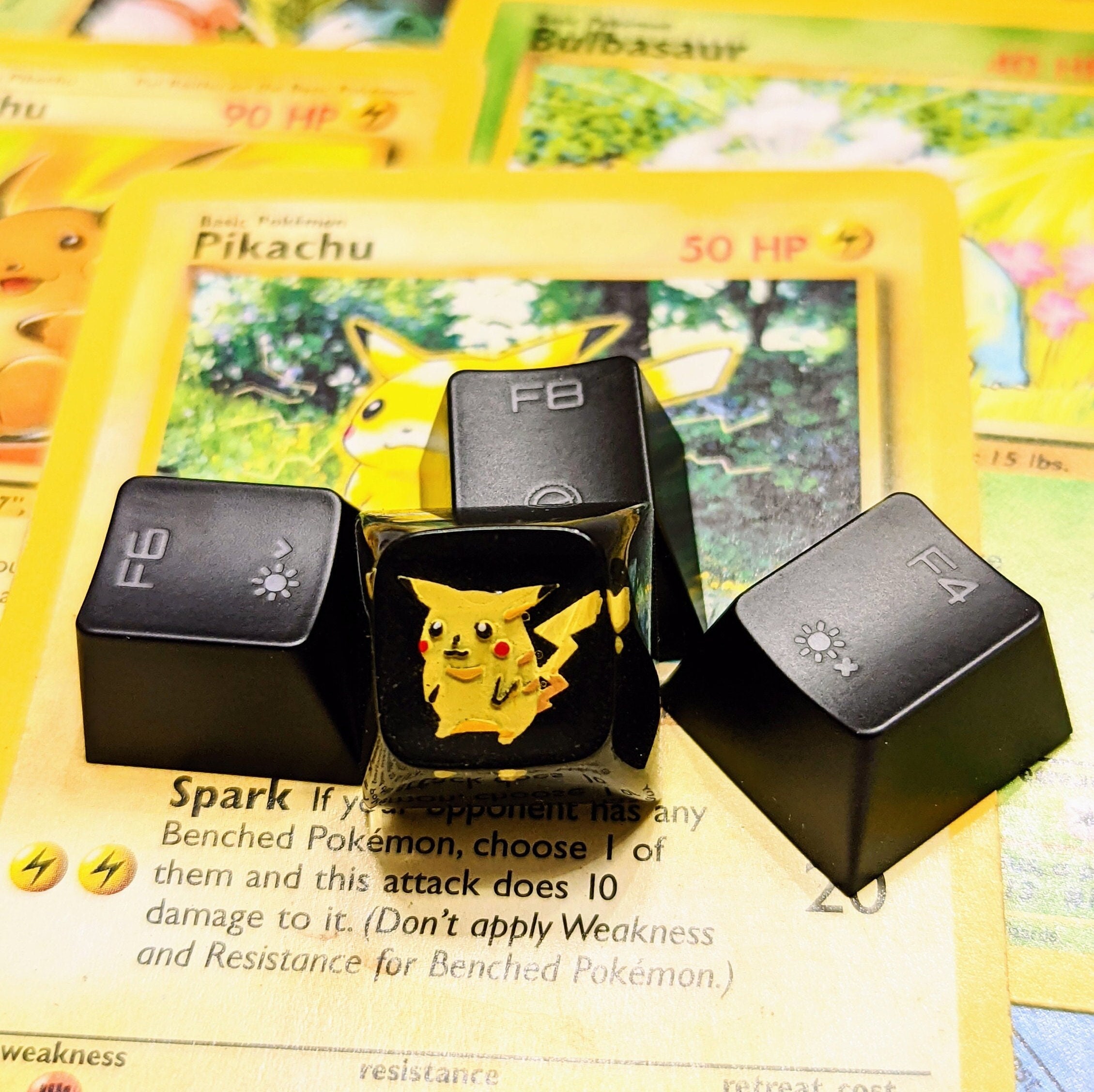 Pikachu Pokemon, Pokemon Keycap, Custom Pokemon, Custom Keycap, Artisan ...