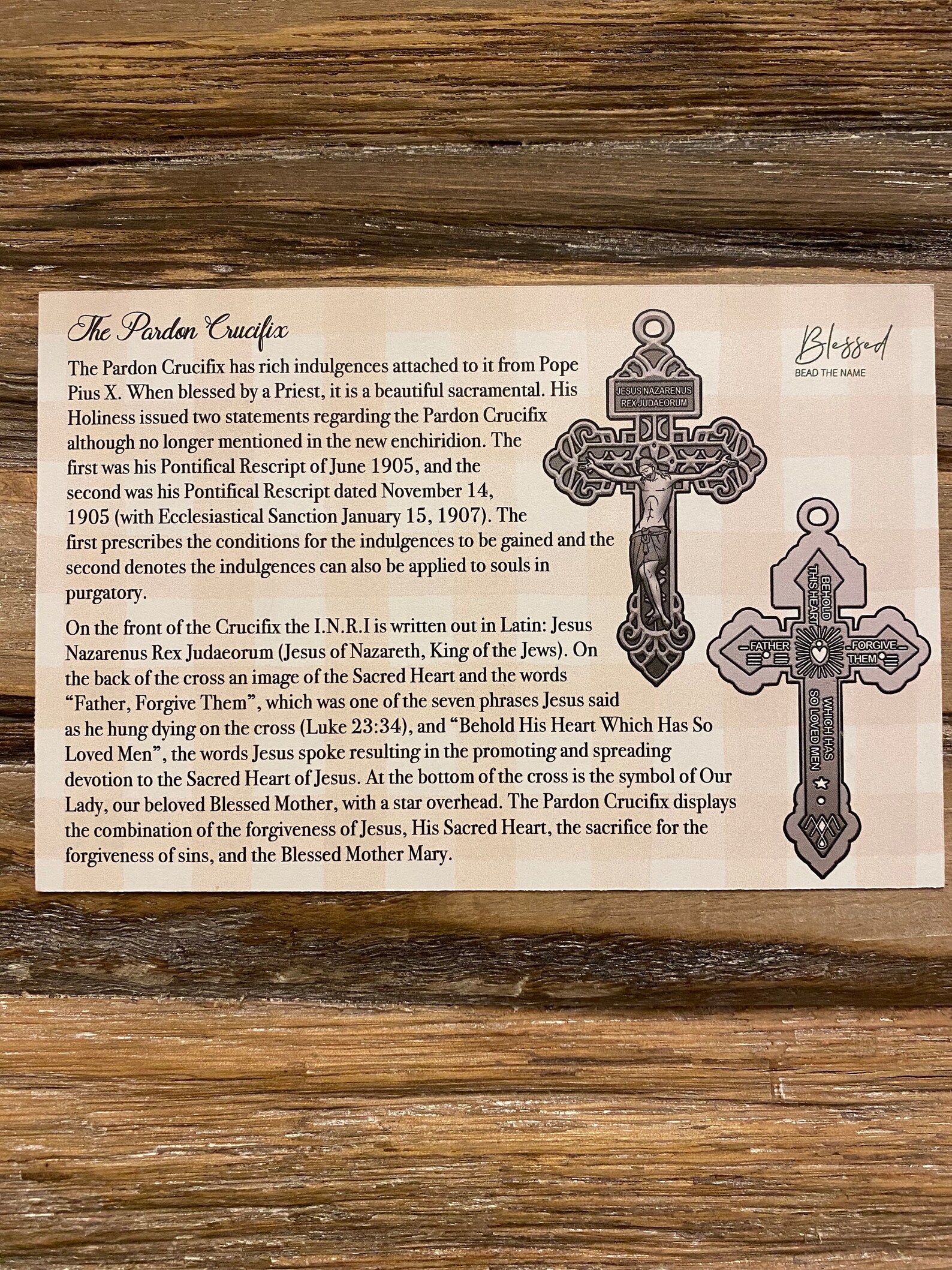 Pardon Crucifix Card - Etsy