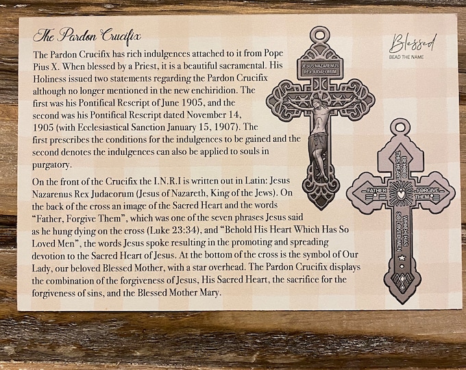 Pardon Crucifix Card - Etsy