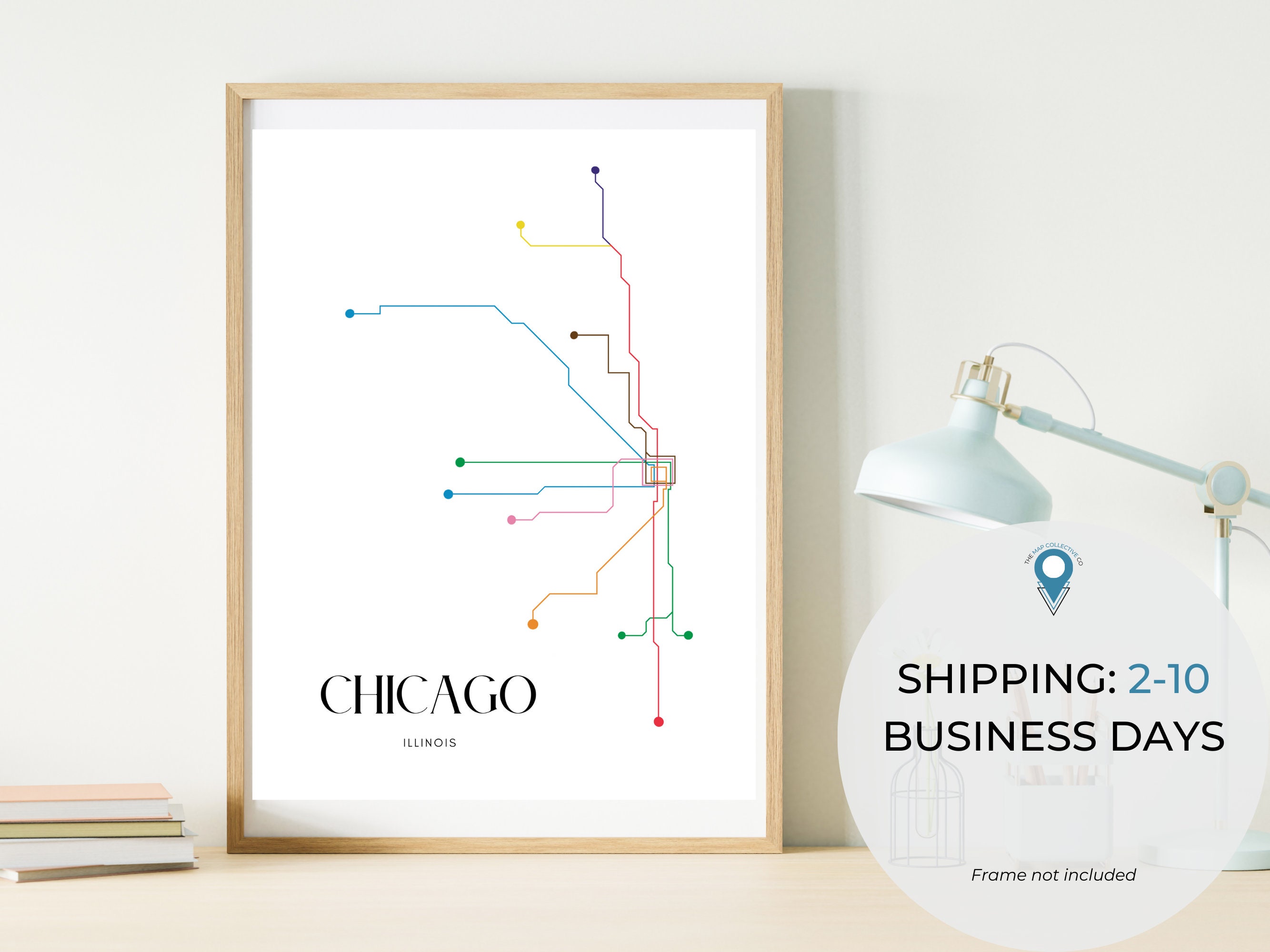 PHYSICAL Chicago Transit Wall Art, Chicago Subway, CTA, Loop, Gifts for ...