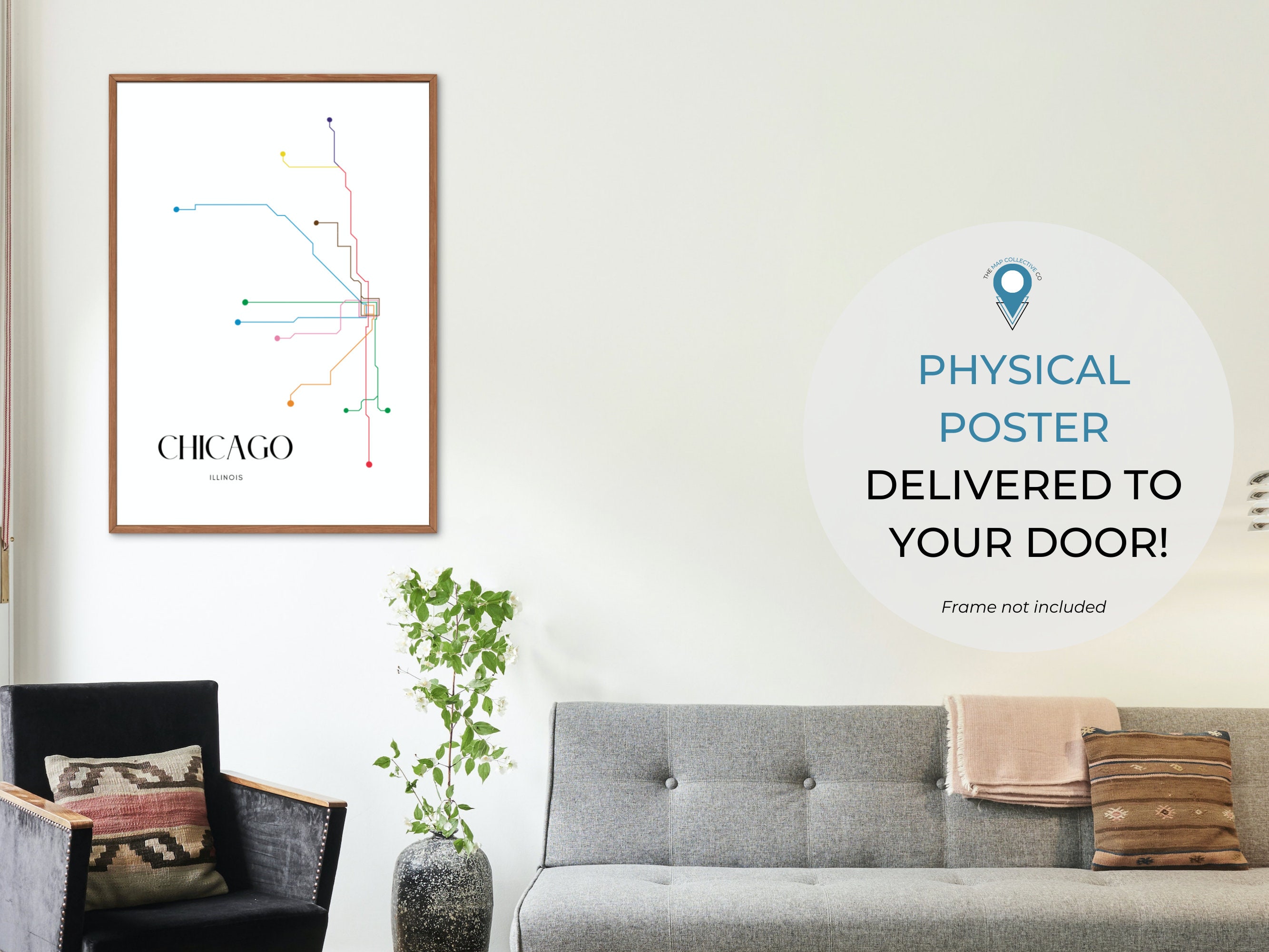 PHYSICAL Chicago Transit Wall Art, Chicago Subway, CTA, Loop, Gifts for ...
