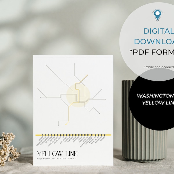 Washington Dc Metro Map Poster - Etsy