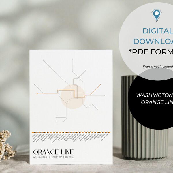 Washington Dc Metro Map Poster - Etsy