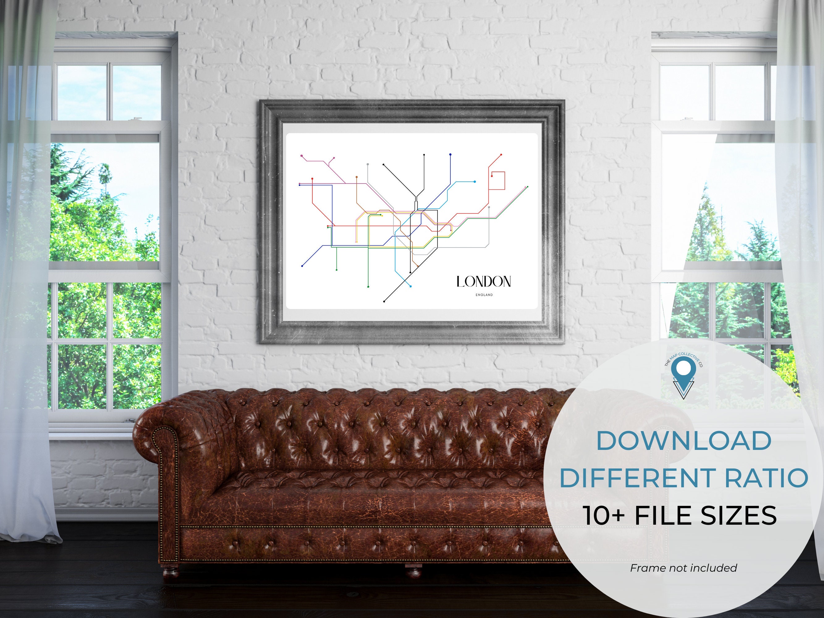 London Transit Wall Art, TUBE Map, London Tube Train Map, Personalized ...