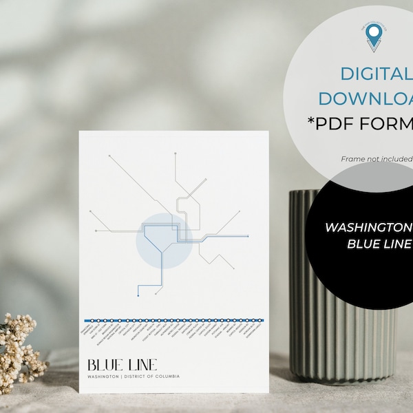 Washington Dc Metro Map Poster - Etsy