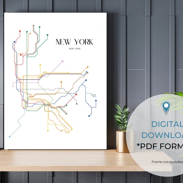 New York Subway Map - Etsy