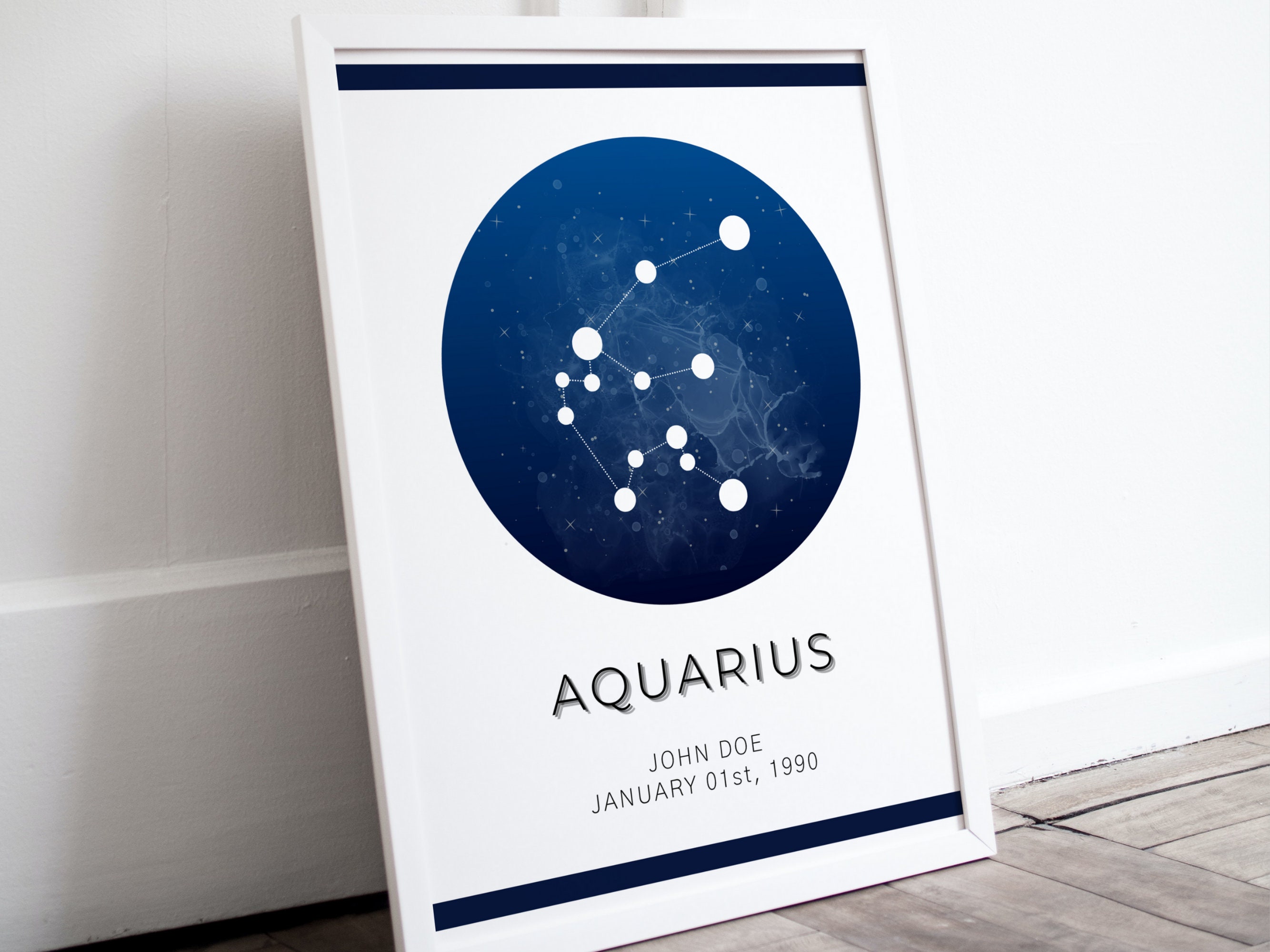 CUSTOM Day You Were Born, Star Map, Zodiac Birth Star Map Personalized ...