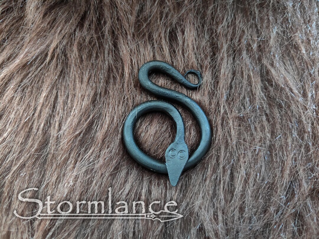 Snake Pendant, Hand Forged Amulet, Viking Authentic Necklace, Wrought ...