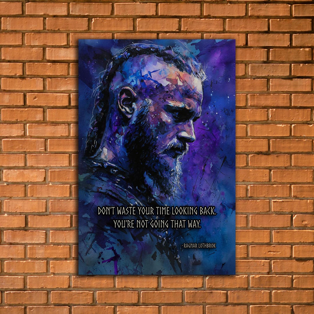 Ragnar Lothbrok Watercolor Print, Viking Poster, Ragnar Lothbrok Wall ...
