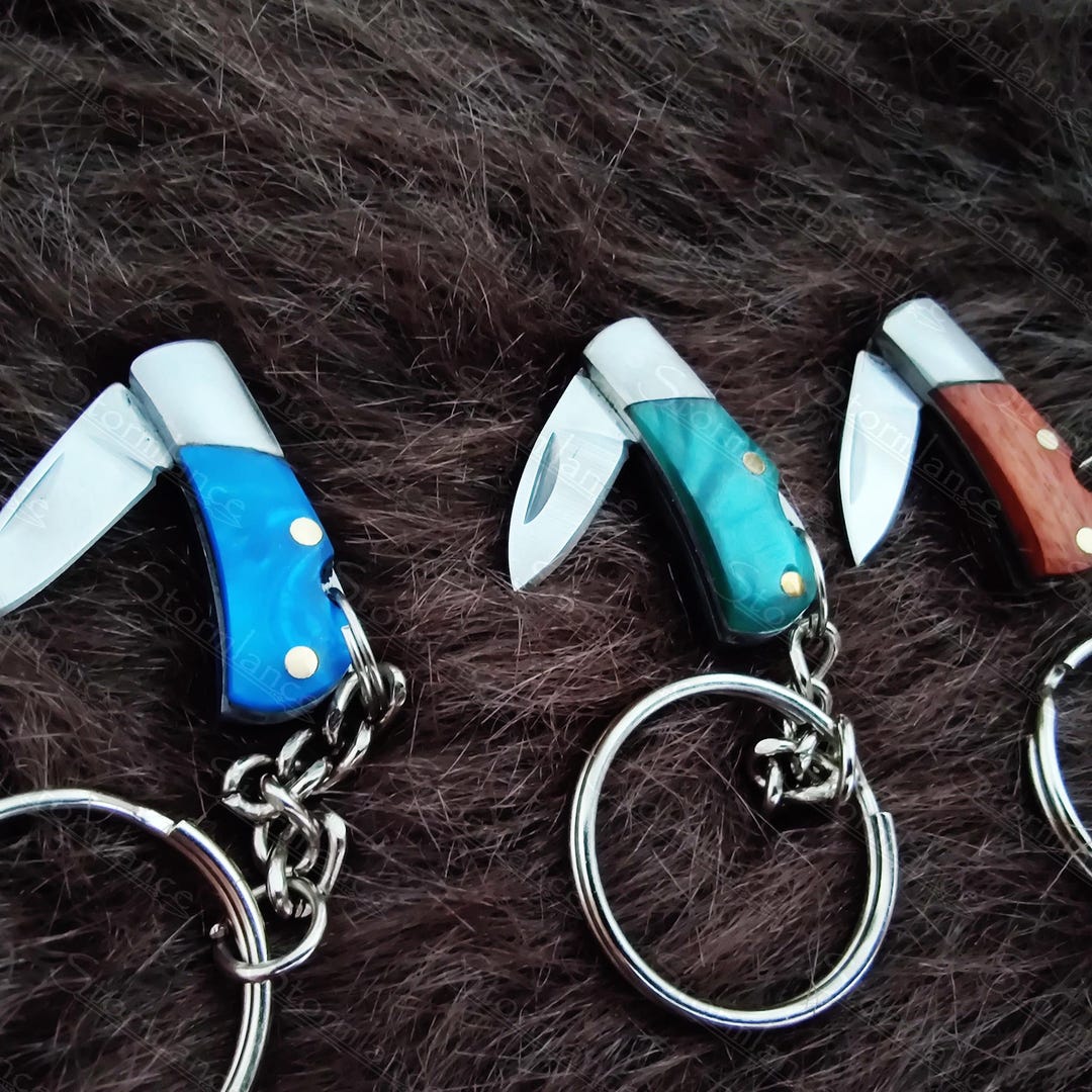 Engraved Mini Keychain Pocket Knife, Miniature Key Chain, Tiny Pocket ...