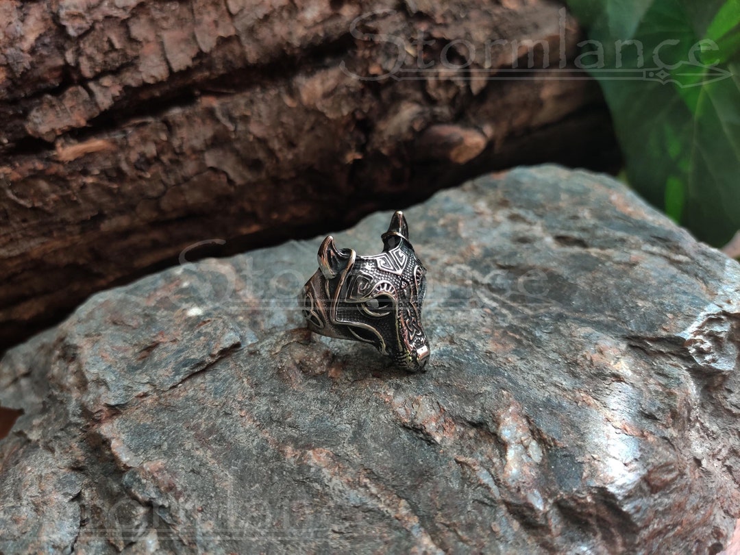 Viking Wolf Ring Scandinavian Wolves Ring Fenrir Ring World - Etsy