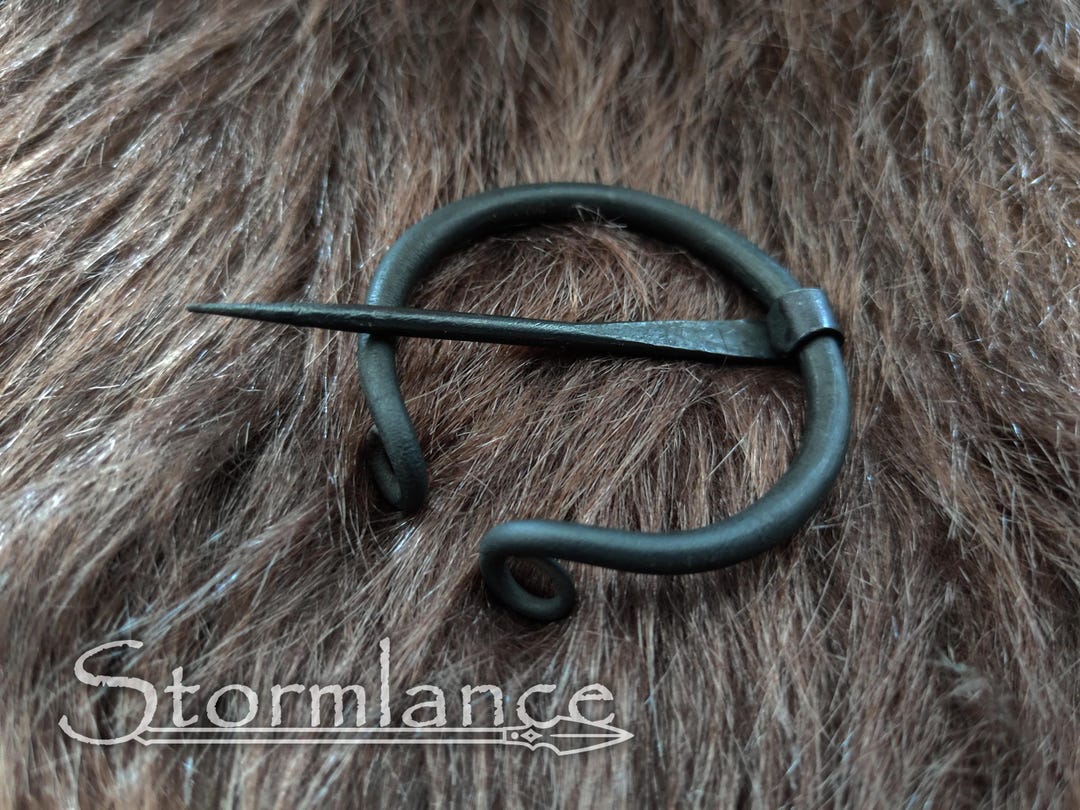 Fibula Brooch, Handforged, Viking Cloak Pin, Medieval Wrought Iron Pin ...