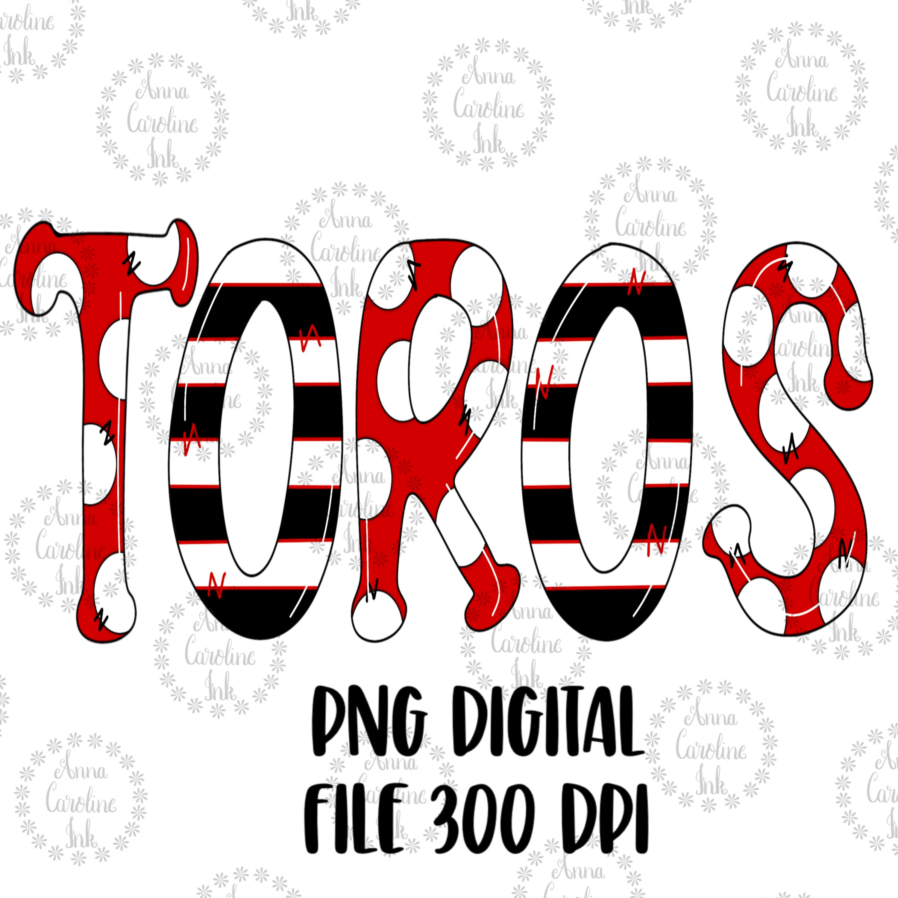 Toros Bull Football Mascot PNG Designred and Black School Spirit Design ...