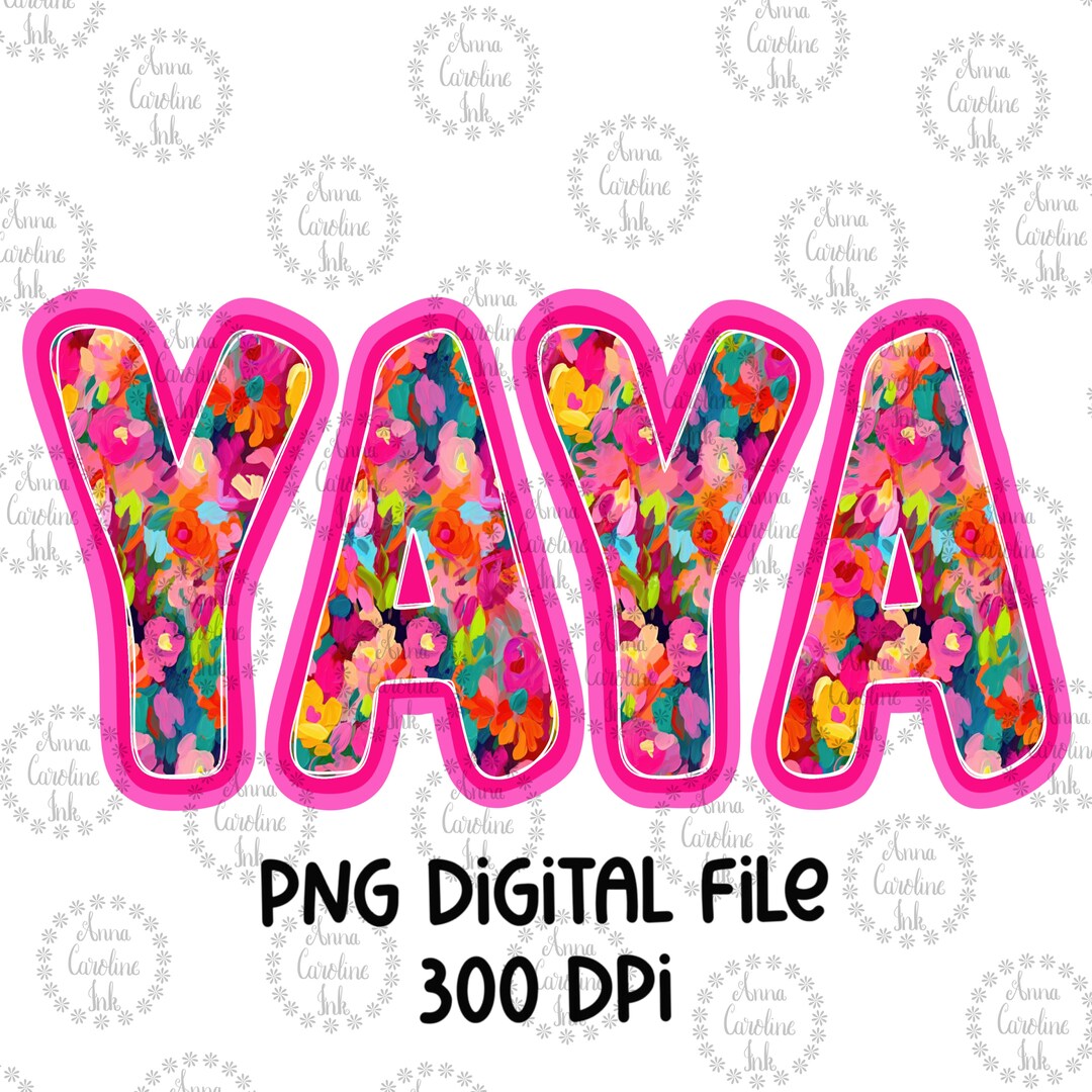YAYA PNG Sublimation|mimi Floral Hand Drawn Design Printable|t-shirt ...