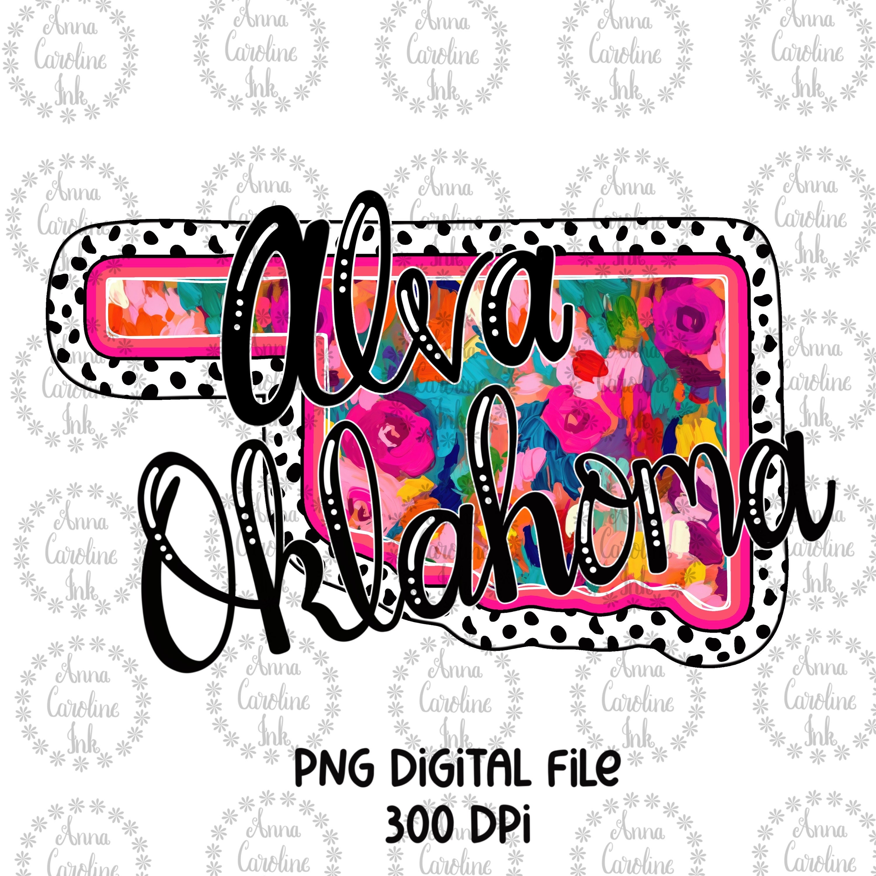 Alva Oklahoma Custom PNG Decals State Digital Download Car Decal ...