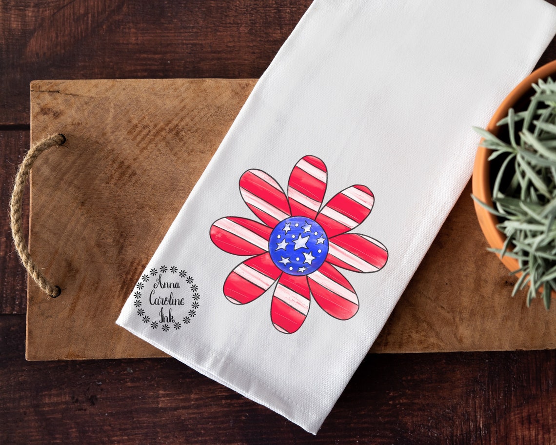 Patriotic Daisy Digital File for Sublimationdaisy Flag Clip ...