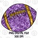 Purple and Gold Sequin Football Png|printable Purple and Gold Glitter ...