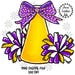 Cheer Pom Poms Megaphone PNG Bow Megaphone Cheerleader Tshirt Design ...