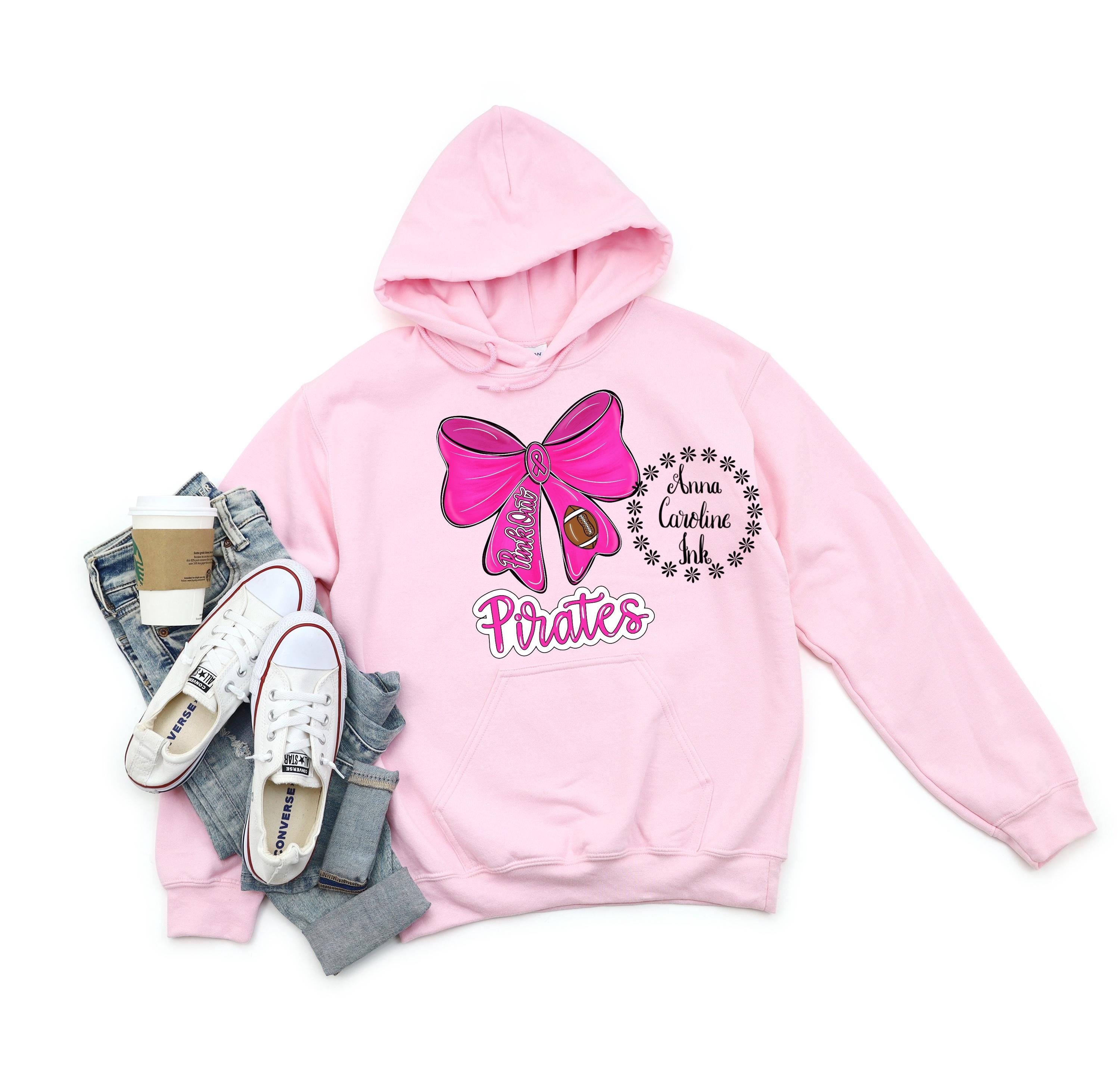 Breast Cancer Awareness PNG Pink Out Pirates Football Coquette Bow ...