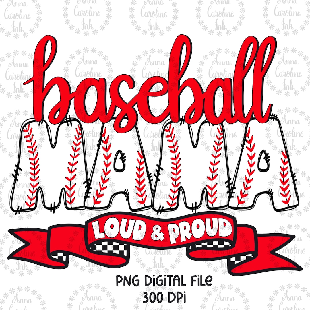 Baseball Mama PNG Baseball Shirt Design for Mom Baseball Sublimation ...