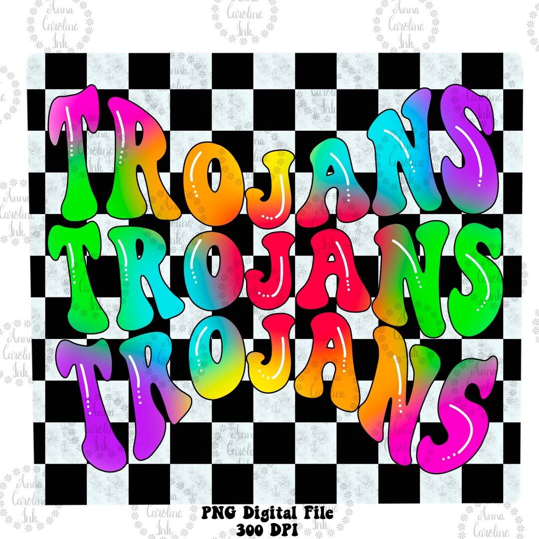 Trojan Football Mascot PNG Trojans PNG Design|rainbow Colored School ...
