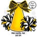Cheer Pom Poms Megaphone PNG Bow Megaphone Cheerleader Tshirt Design ...