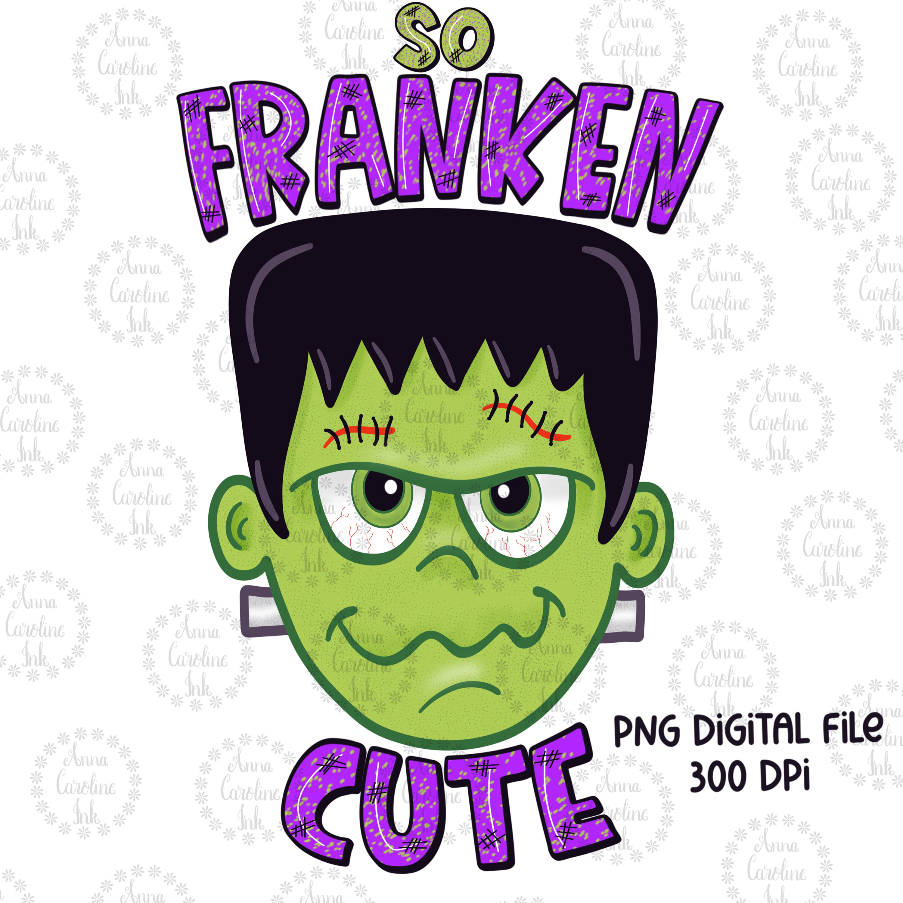 Frankenstein PNG Halloween Monster Digital Download Funny Halloween Kid ...
