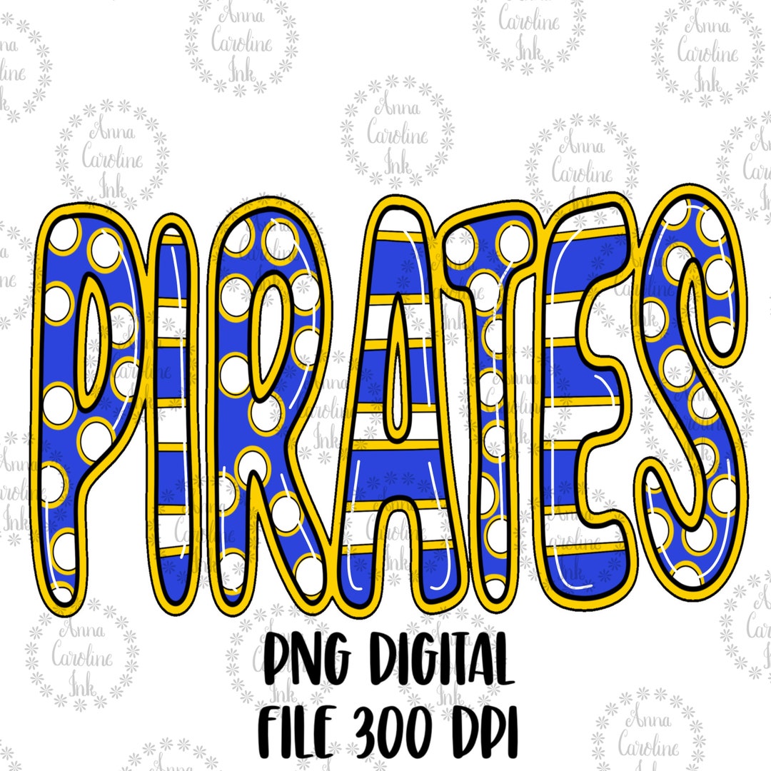 Pirate Football Mascot PNG Design|blue and Gold School Spirit Design ...