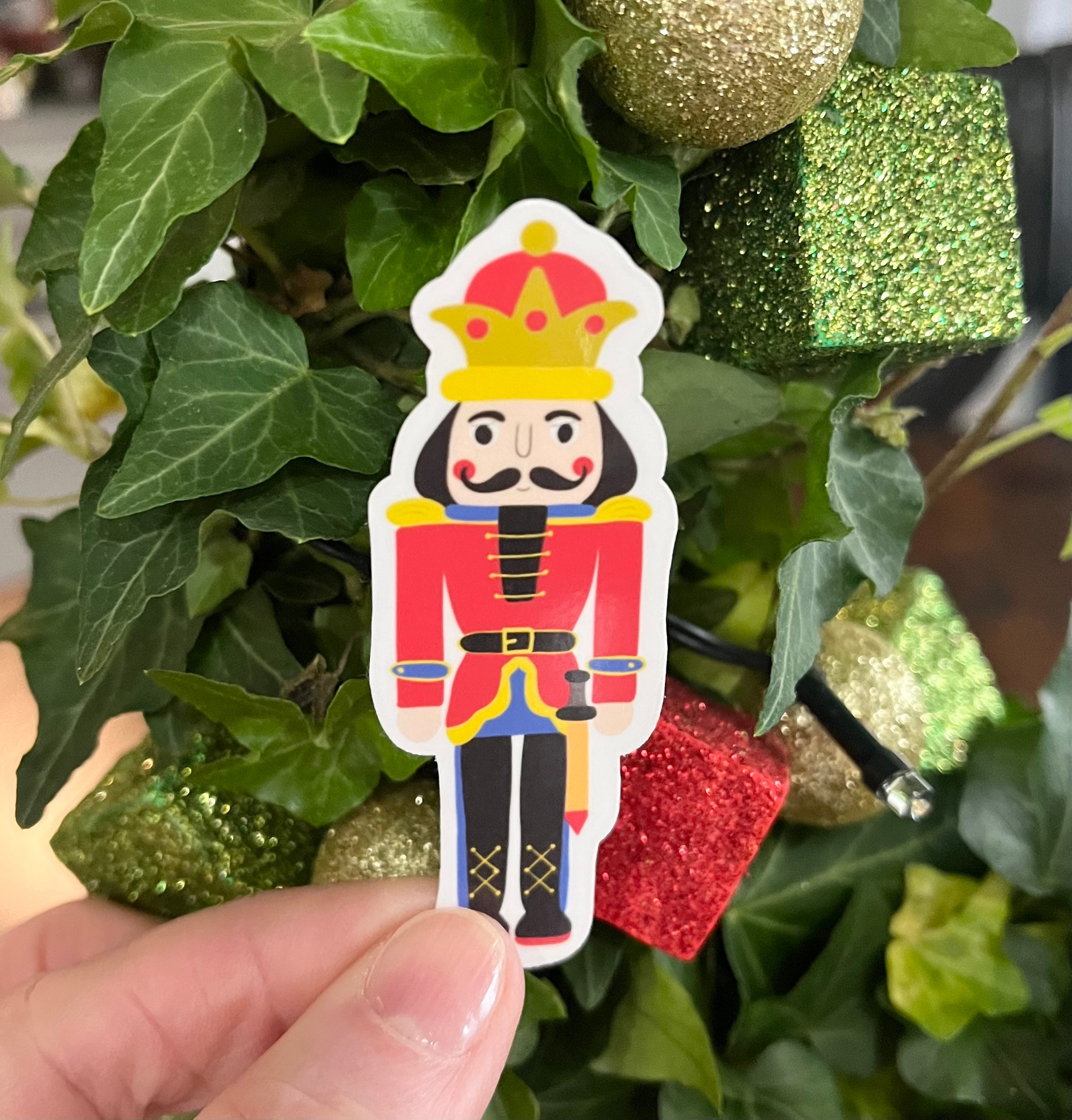 Red Nutcracker Sticker for Laptop or Water Bottle, Christmas Sticker ...