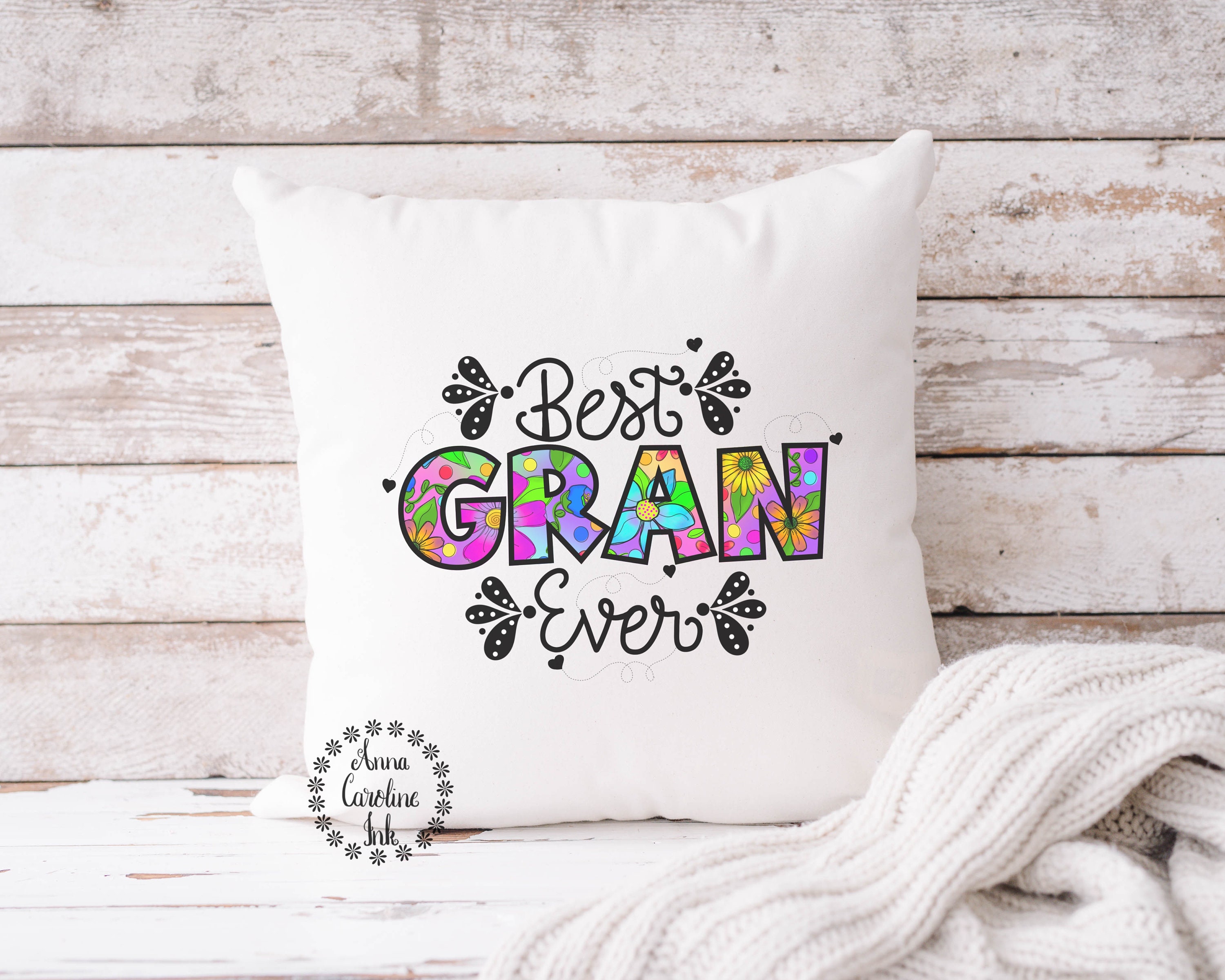Best Gran Ever PNG for Sublimationmom PNG Digital Filehand Drawn ...