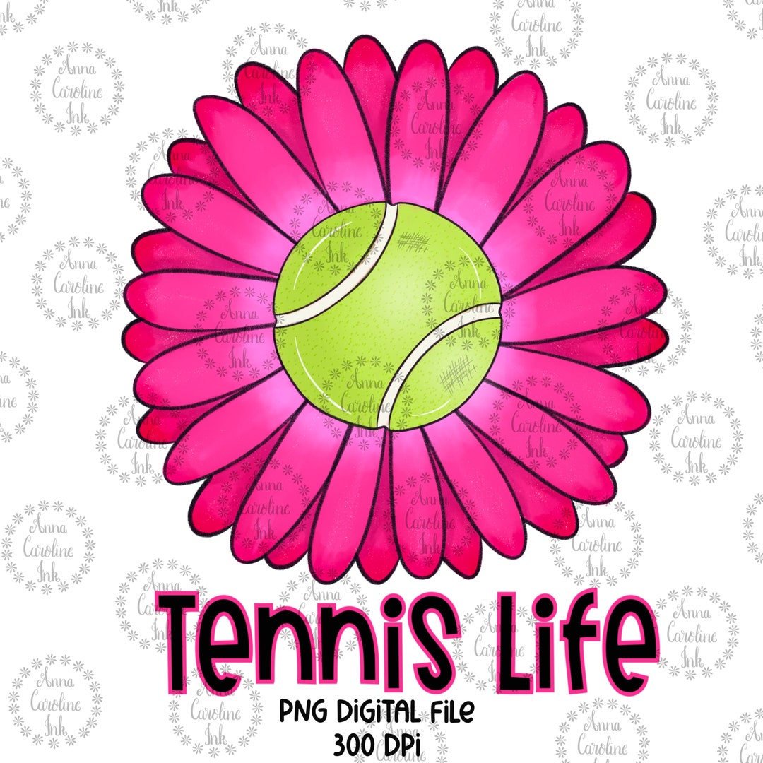 Tennis Life Digital File for Heat Transfer Sublimation|hand Drawn Tennis PNG for T-shirt Design ...