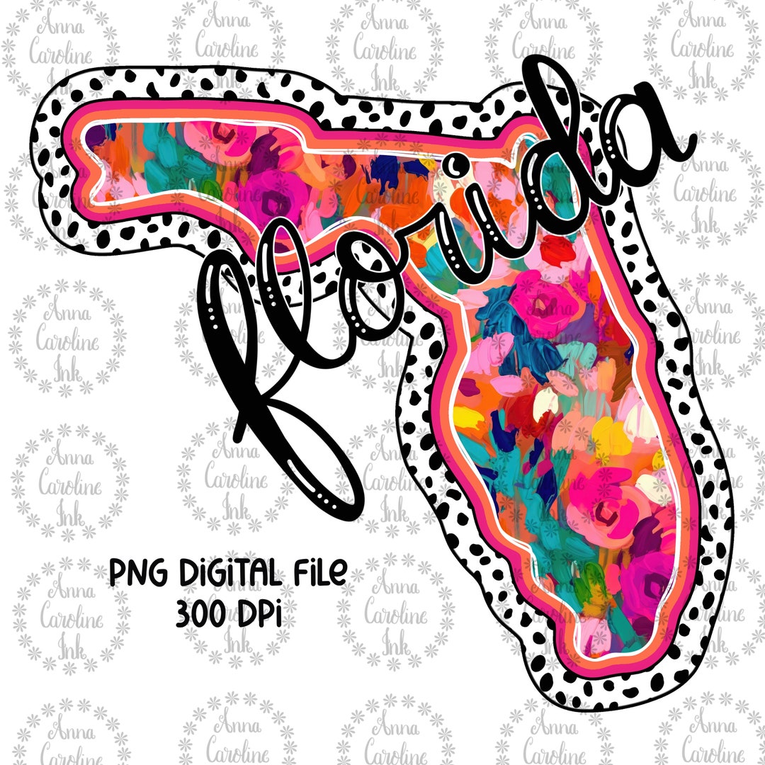 State PNG Florida PNG Decals State Digital Download Car Decal Printable ...