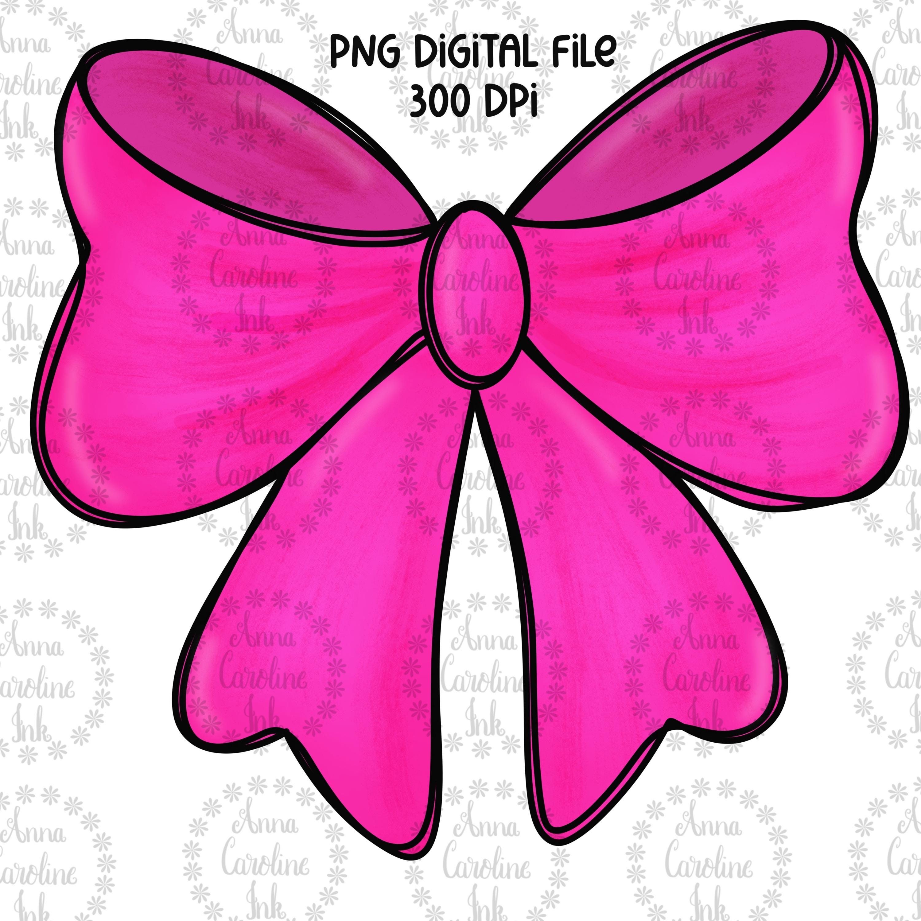 Bow Bundle PNG Files Five Coquette Bows Digital Download Coquette Clip ...