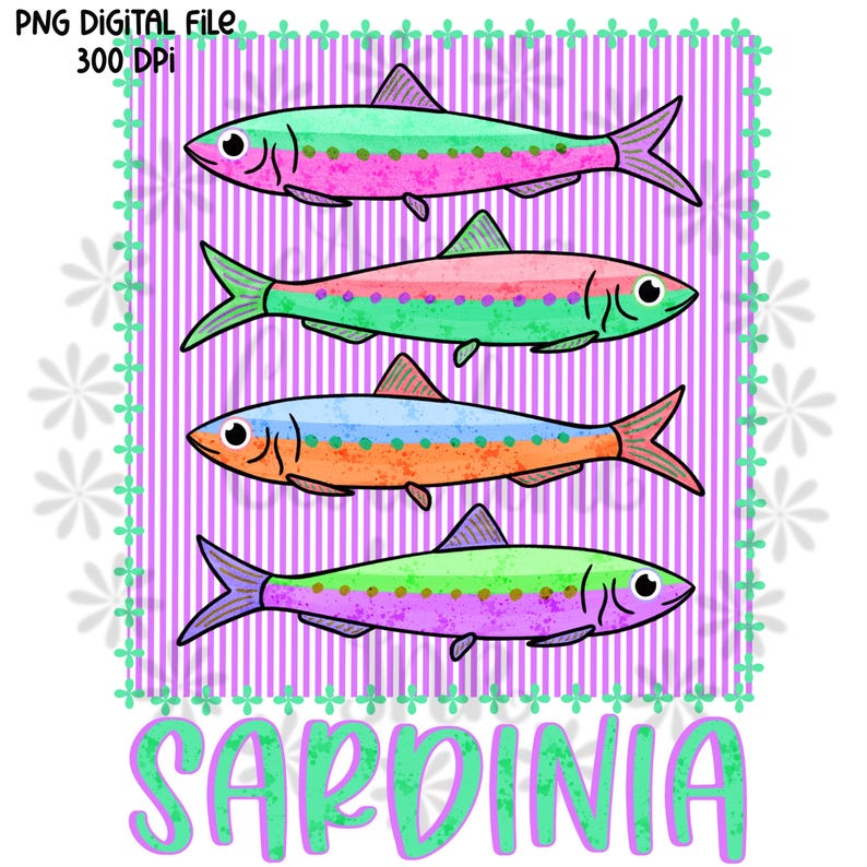 Sardinia PNG Shirt Design for Sublimation DTF Trendy Watercolor ...