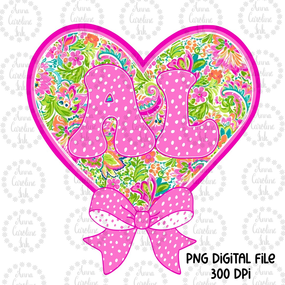 State PNG Alabama PNG Decals State Bows Digital Download Heart Car ...